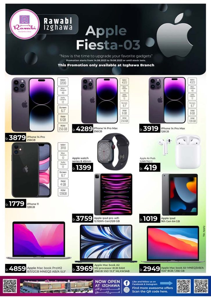 Rawabi Hyper Izghawa Apple Fiesta valid until 19-08 | Qatar i Discounts